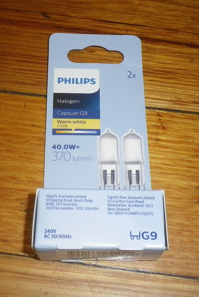 40Watt 240Volt Frosted Halogen Wedge Globe with G9 Base (Pkt 2) - Part ...