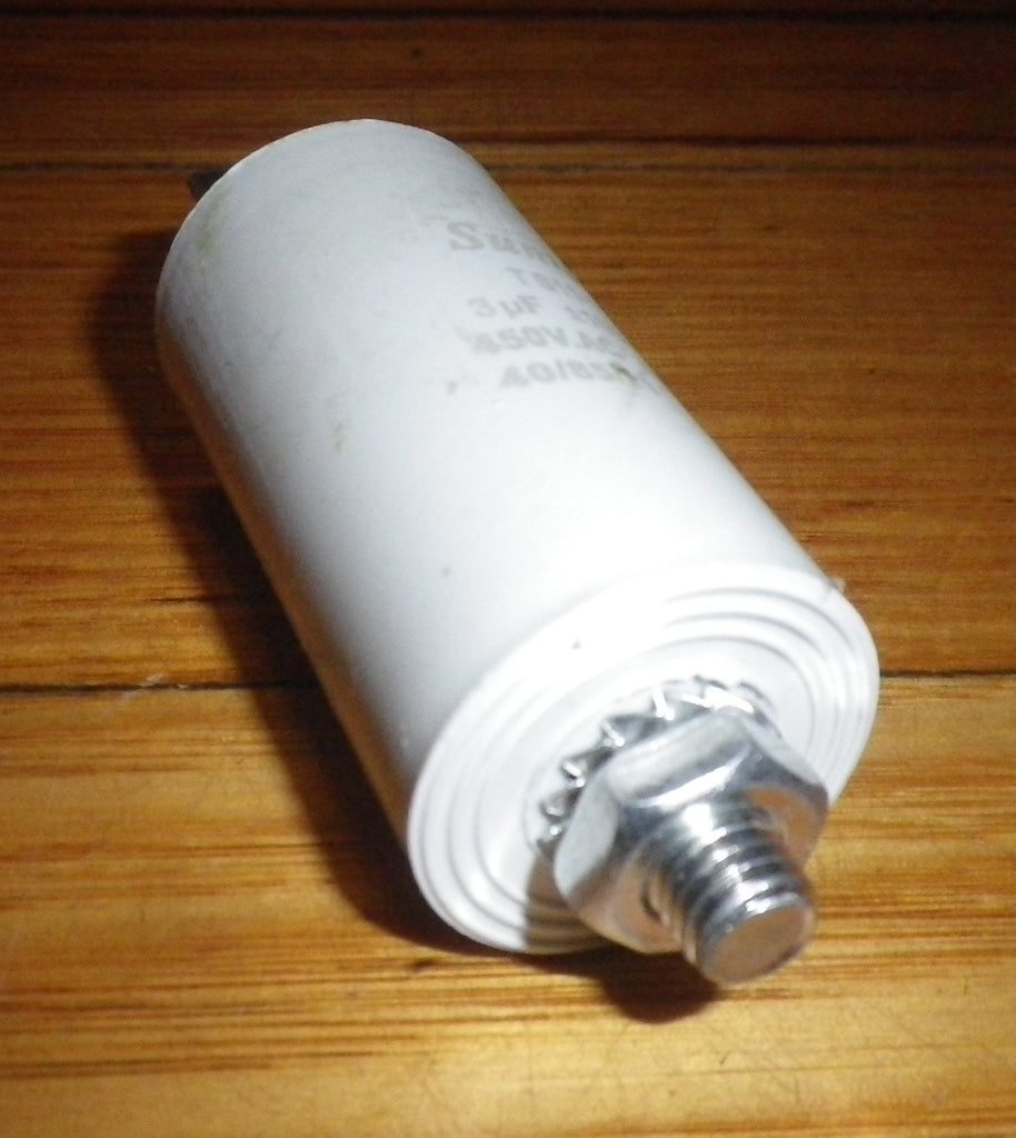 3uF 450Volt Motor Start/Run Capacitor with Bolt - Part # 3WTR450 ...