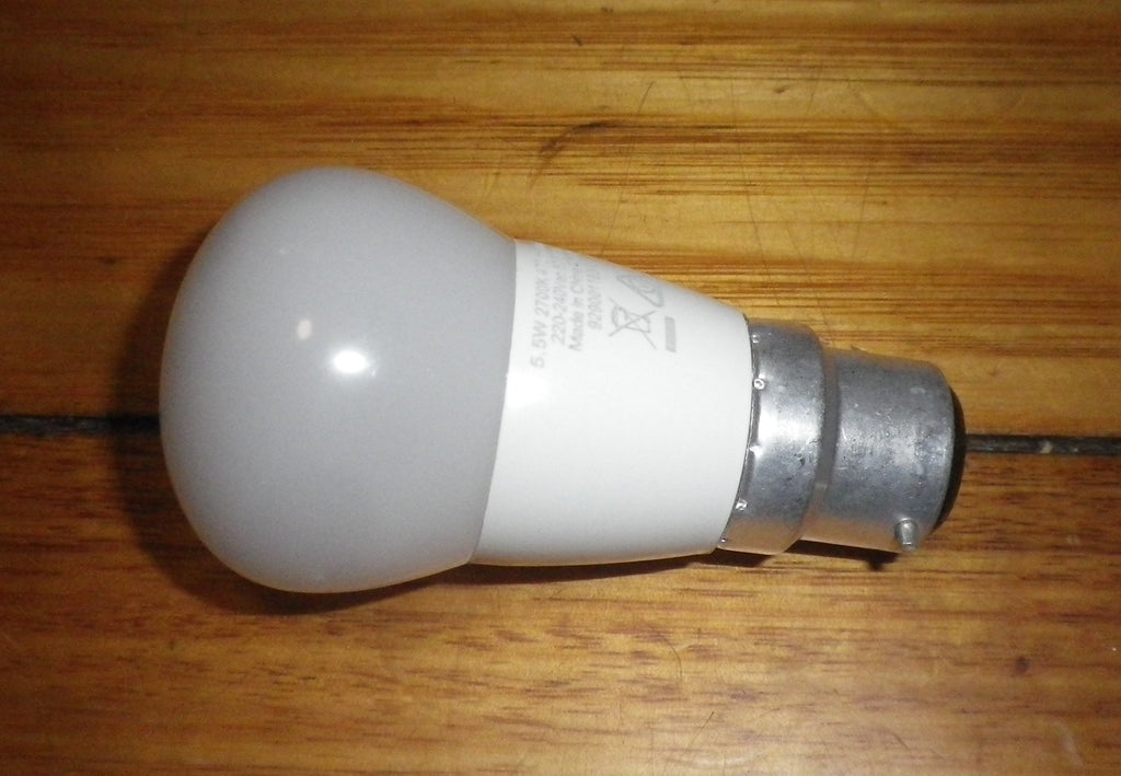 Philips LED Soft White Globe 5Watt BC Fancy Round (Pkt 2) - Part # 671 ...