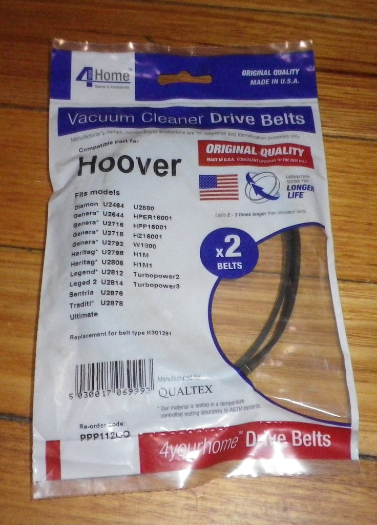 Hoover TurboPower 2,3 Agitator Belts (Pkt 2) - Qualtex Part # PPP112 ...