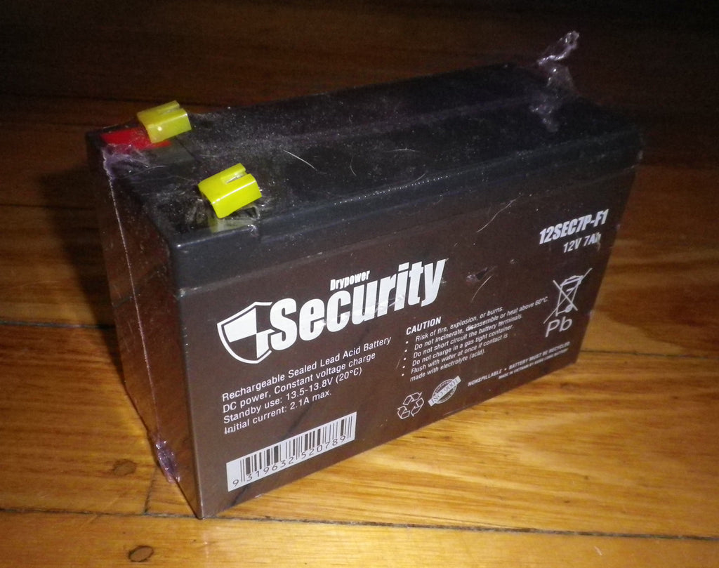 DryPower 12Volt 7AH Alarm Security Sealed Lead Acid Battery - Part # 1 ...