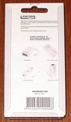 Modular Telephone Socket Double Adaptor - Part # TD101 | Allfix Electrical