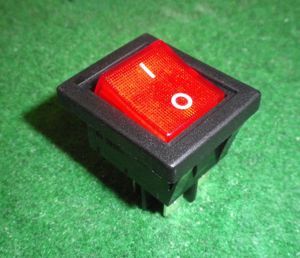 8Amp Red Illuminated DPST Rocker Switch - Part # A31H | Allfix Electrical