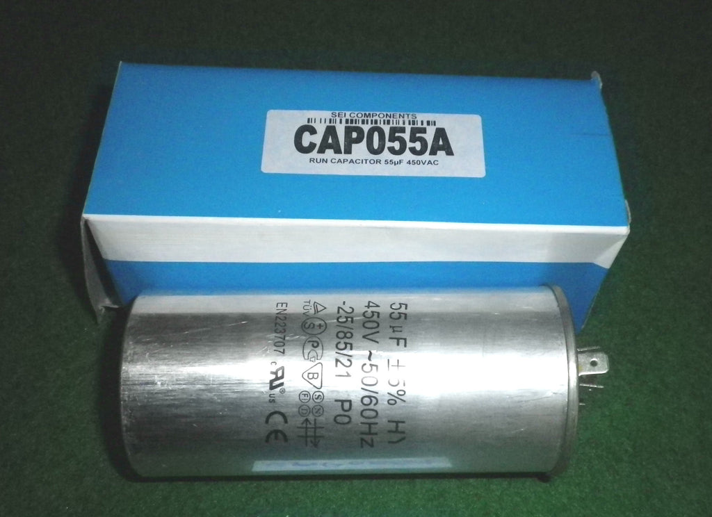 55uF 450Volt Motor Start/Run Capacitor - Aluminium Can Type - Part # C ...