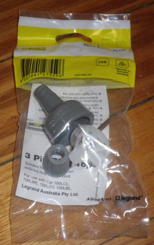 HPM Grey 3pin 10Amp 240V Mains Plug Top - Part # CD100LGY | Allfix ...