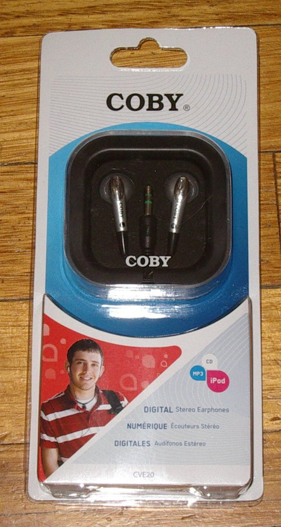 Coby Digital Lightweight Stereo Earphones with 3.5mm Plug - Part # CV ...