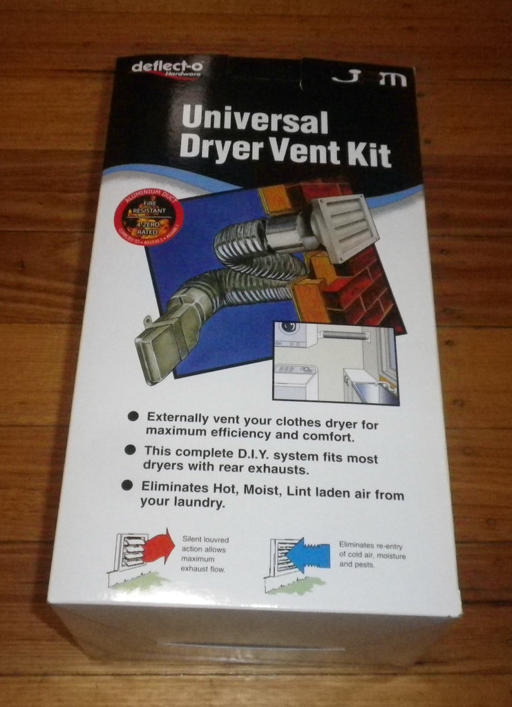 Deflecto Universal Dryer Vent Kit with Hose suits Simpson, Electrolux ...