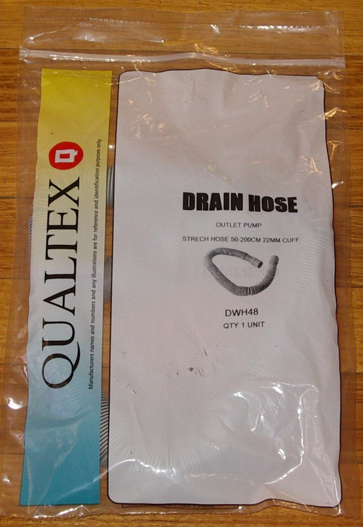 Universal 2.0metre Stretch Outlet Hose with 19mm & 22mm Ends - Part ...