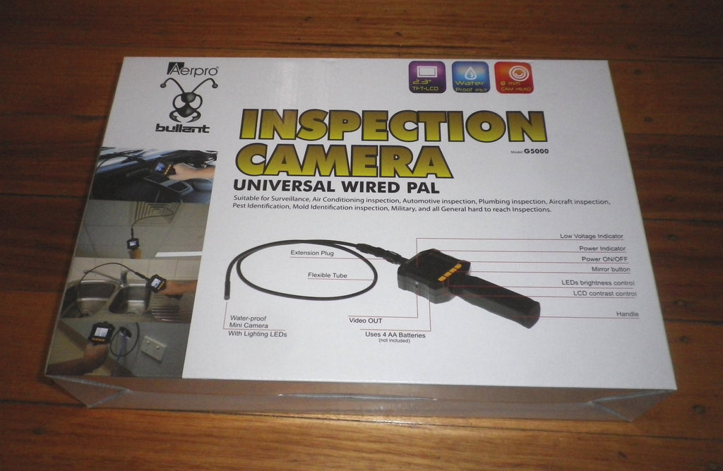 Snake Inspection Camera with 2.3" LCD 640x480 Pixel Display - G5000 ...