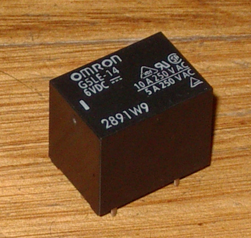 Omron 6Volt Relay - SPDT 240VAC, 10Amp Contacts - Part # G5LE-14-6VDC ...