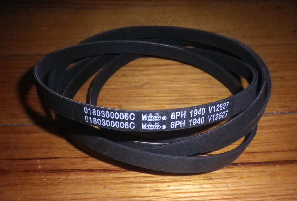 Haier, Fisher & Paykel Dryer Drum Drive Belt - Part # H0180300006C, 6P ...