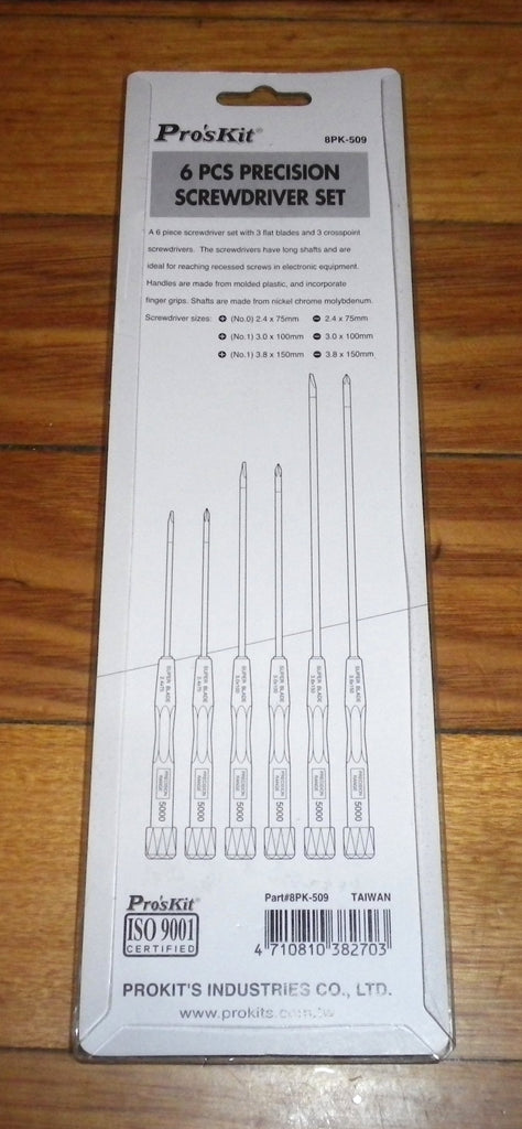 Pro'sKit 6 Piece Precision Screwdriver Set - Part # 8PK-509, HT535 ...
