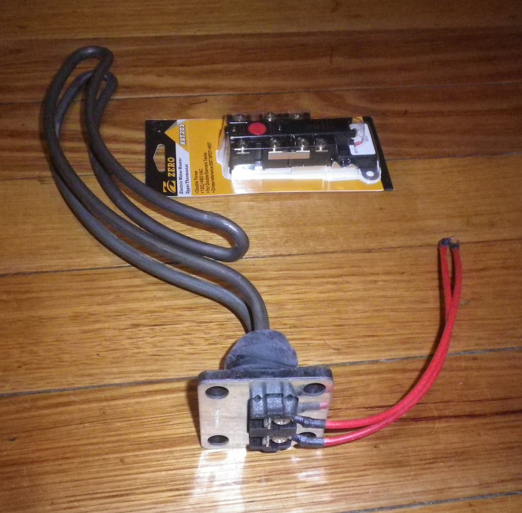 4.8KW 240VAC Bolt-On Incoloy Sickle Element & Thermostat Kit for Hot W ...