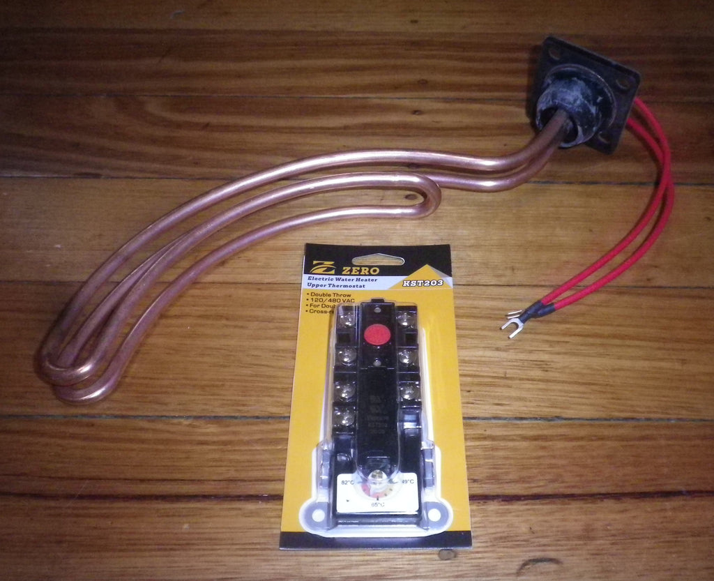 4.8KW 240VAC Bolt-On Sickle Element & Thermostat Kit for Hot Water Sys ...