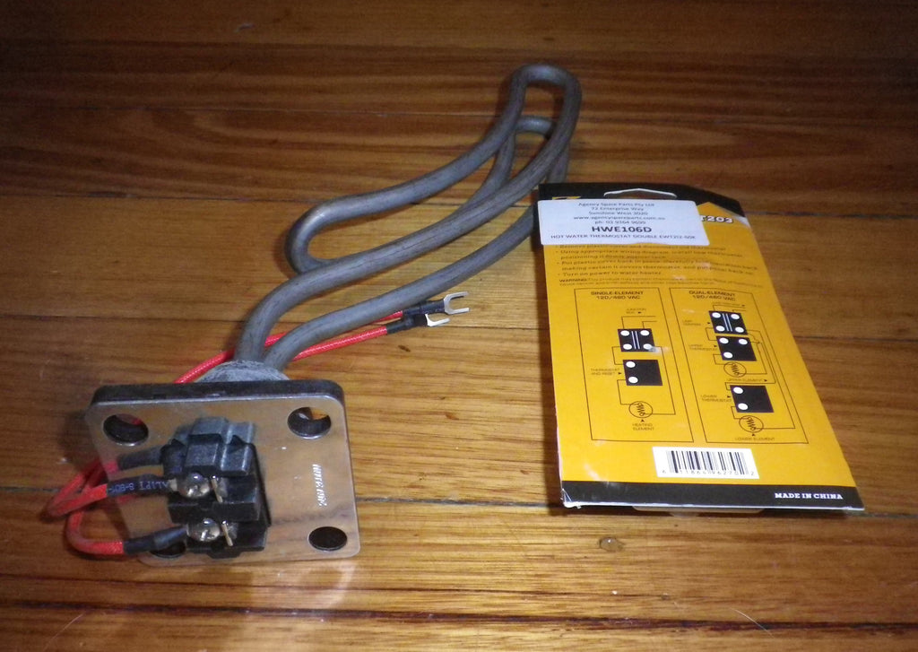 3.6KW 240VAC Bolt-On Incoloy Sickle Element & Thermostat Kit for Hot W ...