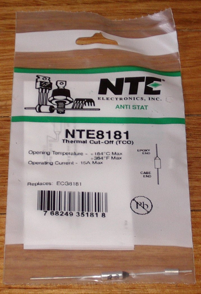 184degreeC 15amp Microtemp Thermal Fuse - Part # NTE8181 | Allfix ...