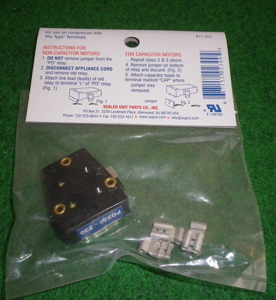 Universal Push-On Fridge Solid State Start Relay 1/12HP - 1/2HP - Part ...