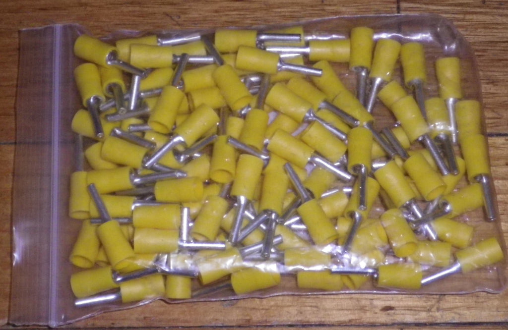 Yellow Insulated 2.8mm Pin Crimp Terminals (Pkt 100) - Part # TM32280 ...