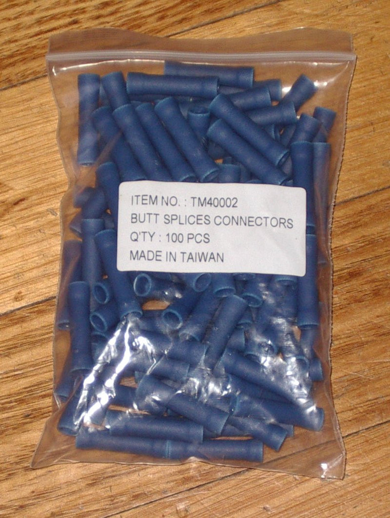 Blue Insulated Inline Splice Crimp Terminals (Pkt 100) - Part # TM4000 ...