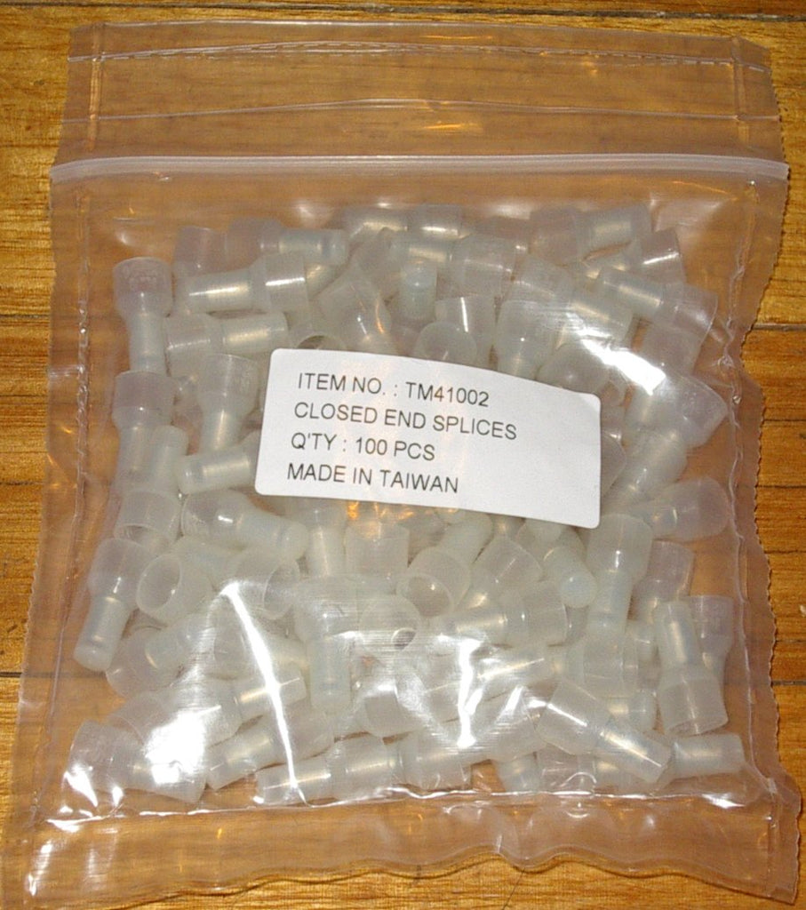 Medium Closed End Splice Crimp Terminals (Pkt 100) - Part # TM41002-10 ...