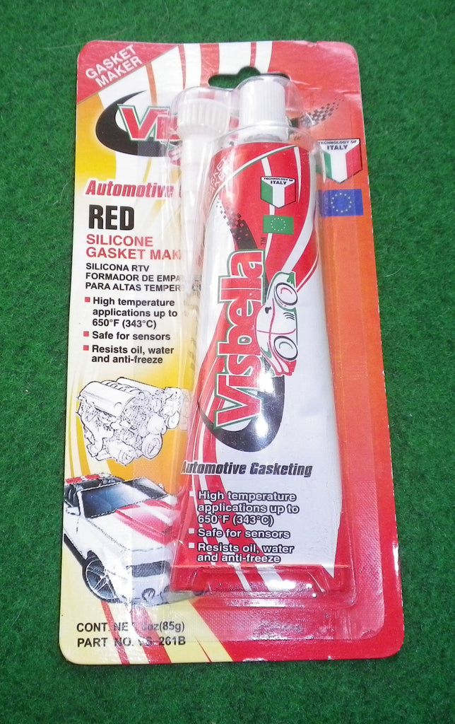 High temperature (up to 650˚F) Red Silicone Sealant 85gm. Part # VS-26 ...