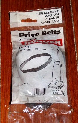 Hoover Starlight Vacuum Cleaner Brush Drive Belts (Pkt 2) - Part No. P ...